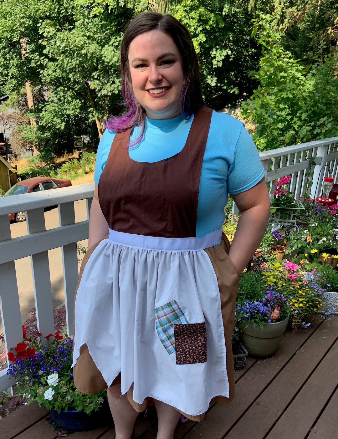 Cinderella Work Dress-inspired Comfy T-shirt Dress With Detached Bib ...