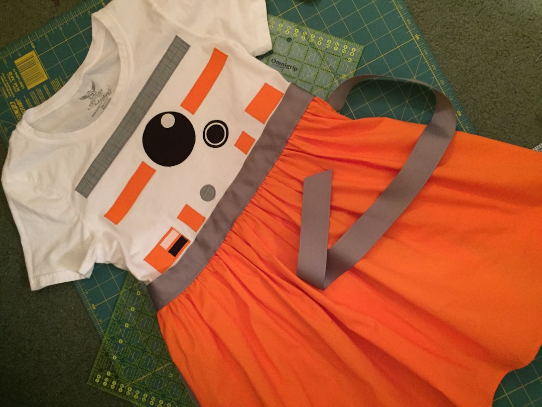 Bb-8-inspired T-shirt Dress for Big Girls-- Sizes S, M, L and XL (ages ...