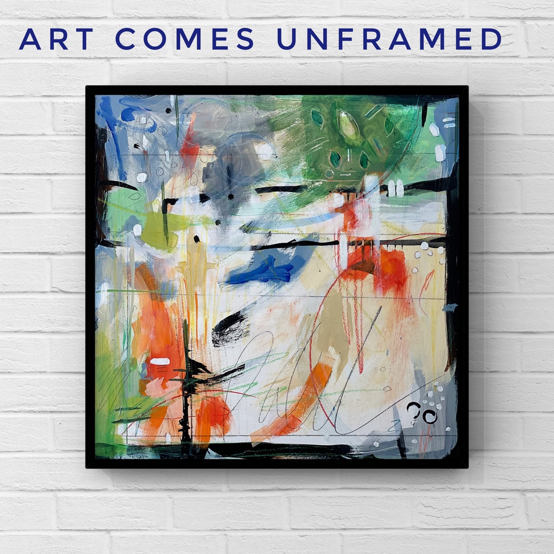 Modern Abstract Acrylic Painting on Cradle Board - 12x12" - Etsy