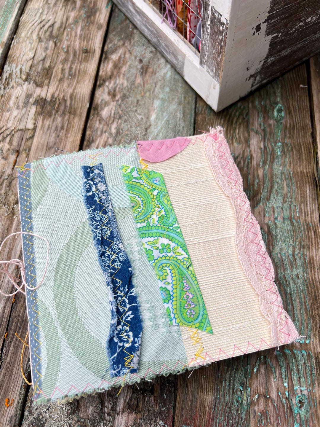Upcycled Upholstery Fabric Journal, Thrifted Wallpaper Art Journal - Etsy
