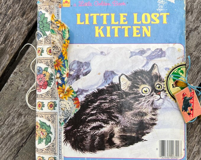 Little Golden Book Journal, Junk Journal, Upcycled Paper Notebook ...