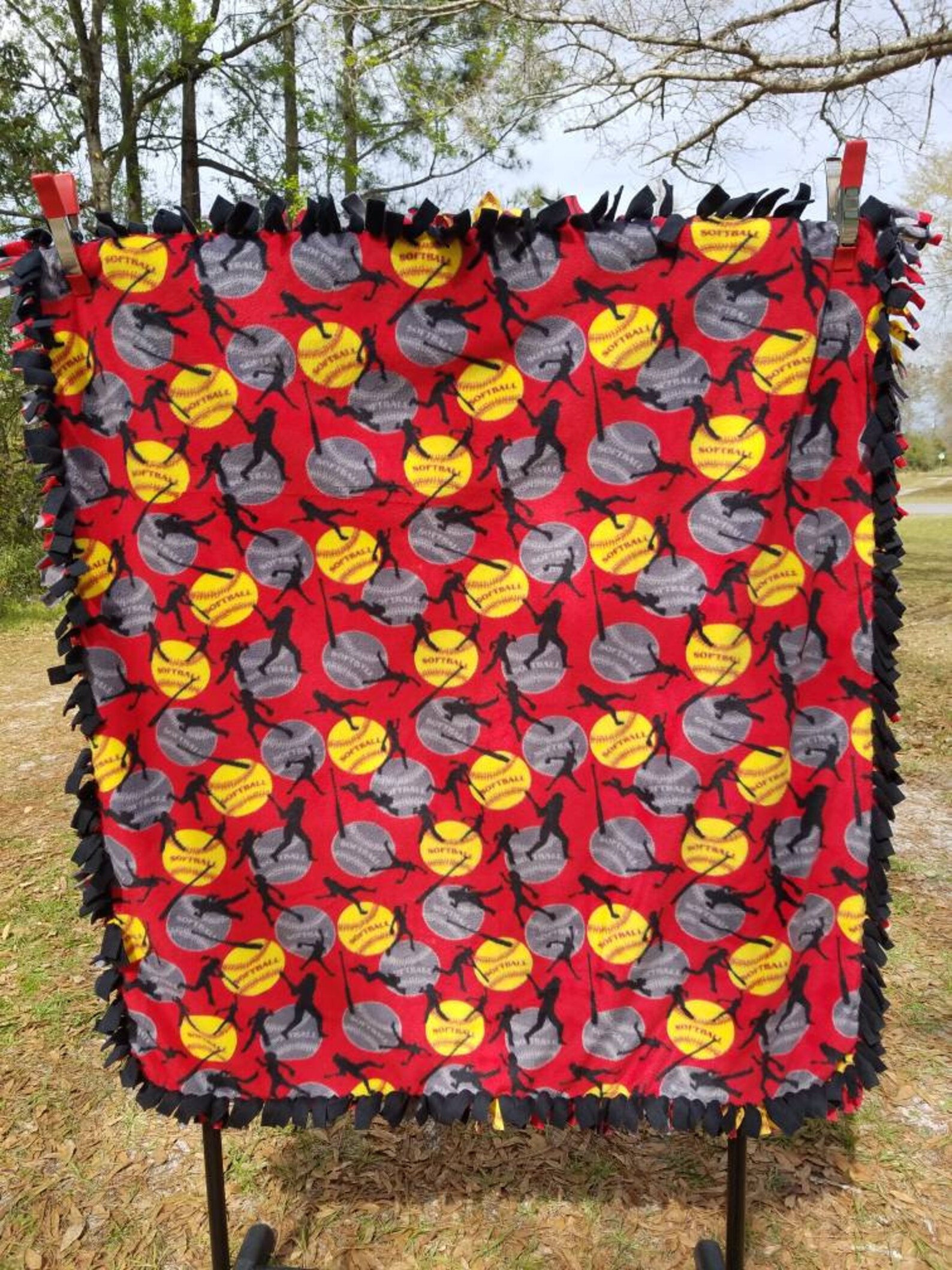 Softball Fleece Throw - Softball Fleece Blanket - Softball Fleece No ...