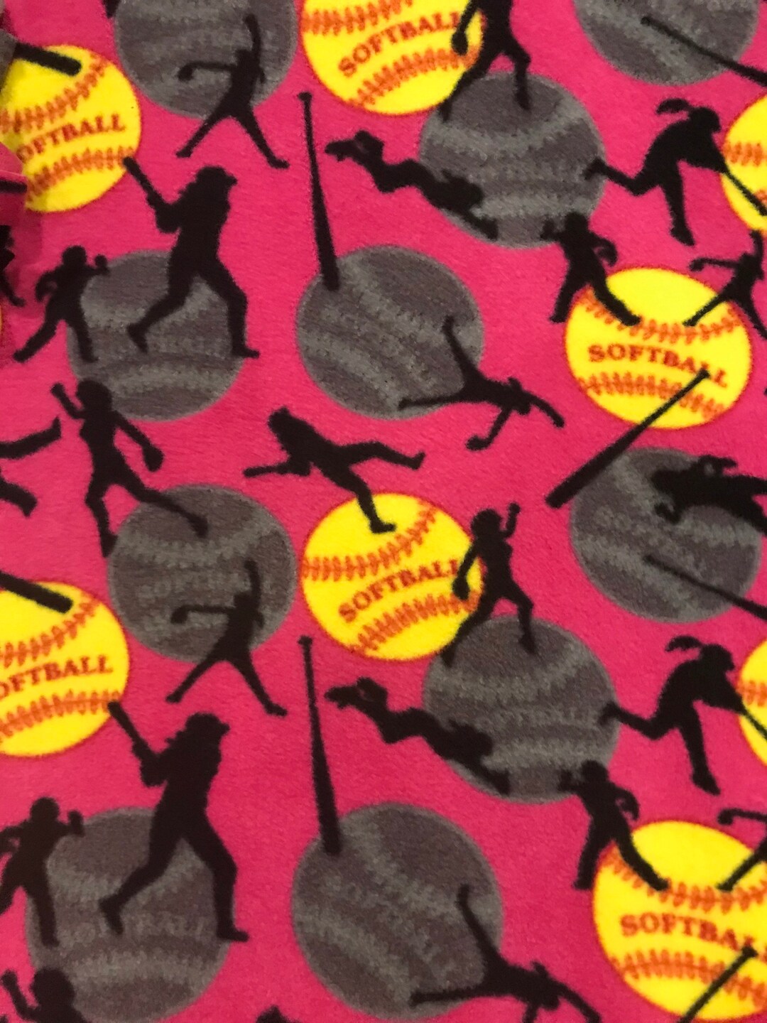 Softball Fleece Throw - Softball Fleece Blanket - No Sew Fleece ...
