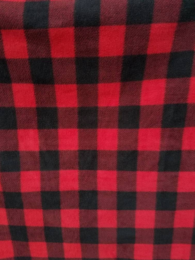 Buffalo Plaid Plush Fleece Throw Buffalo Plaid Blanket Red and Black ...