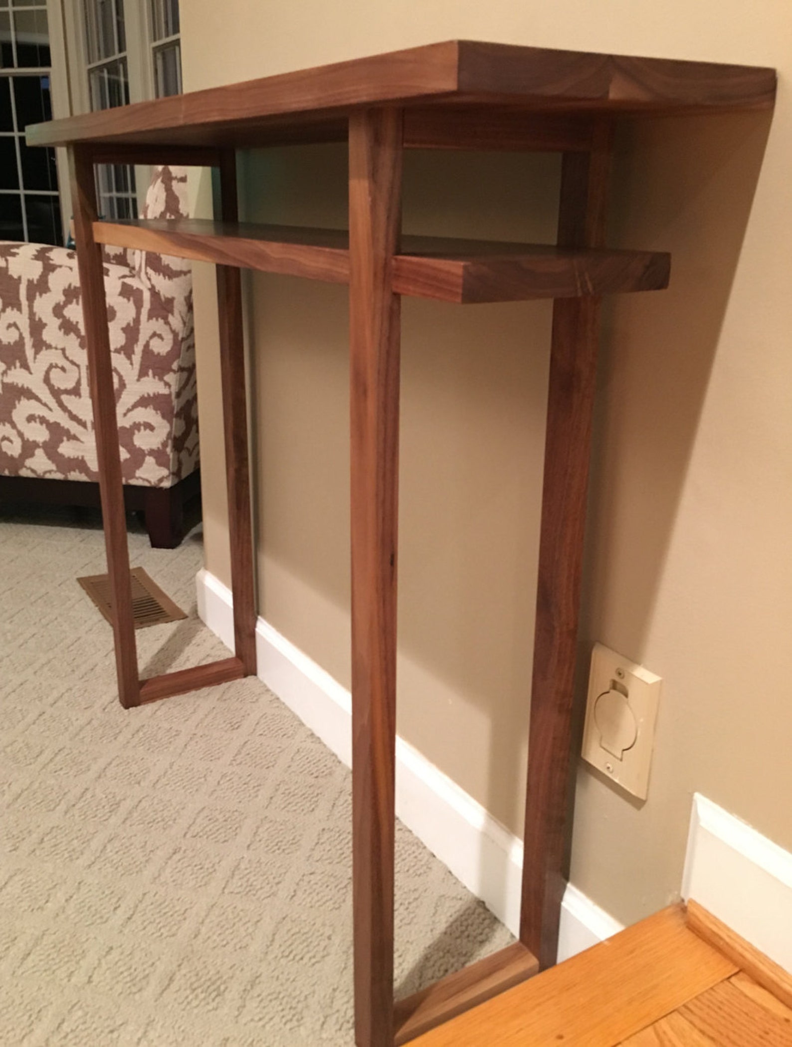 Walnut Console Entry Way Table - Etsy