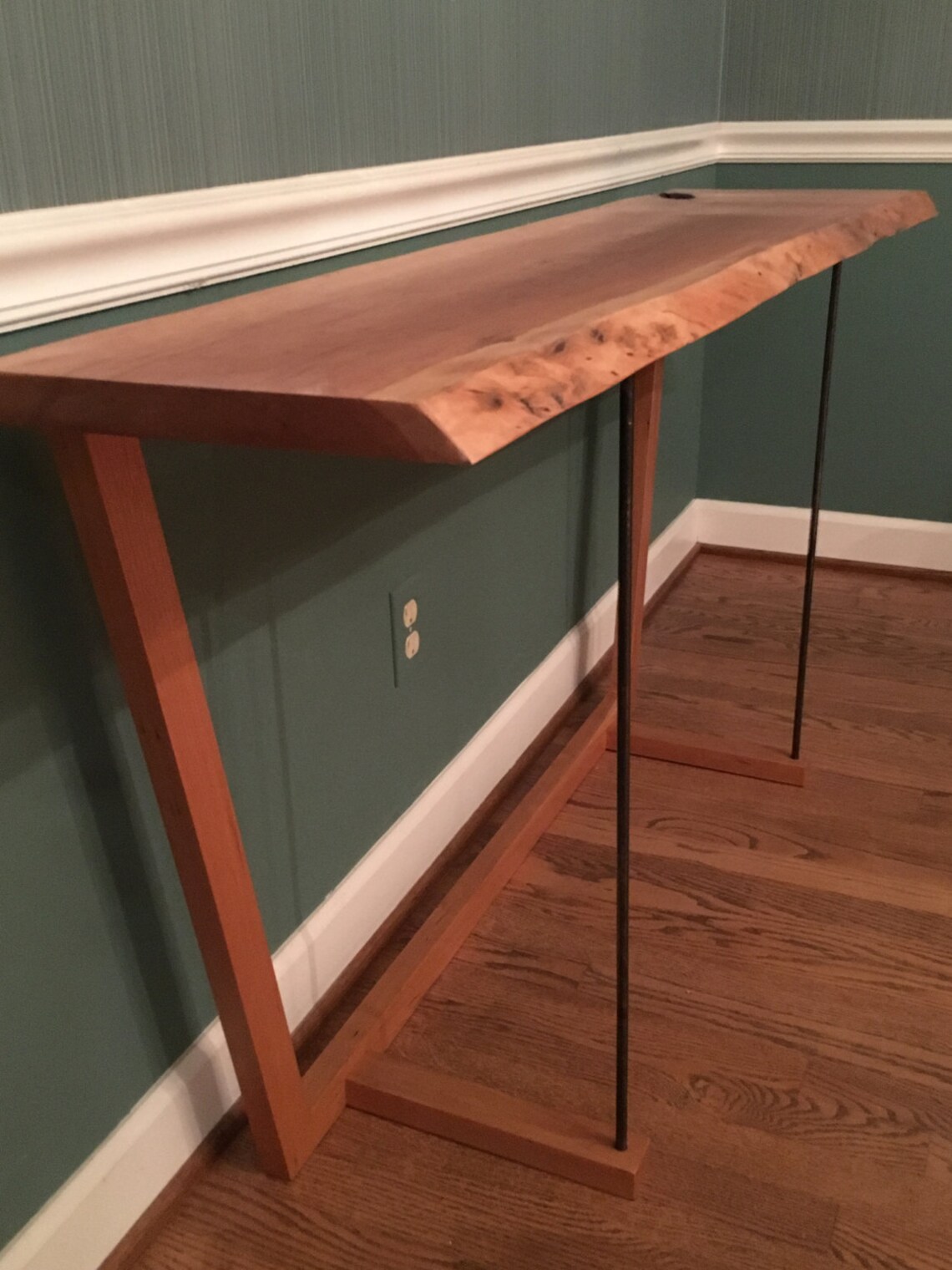 Live Edge Cherry Console Table, Entryway Table - Etsy