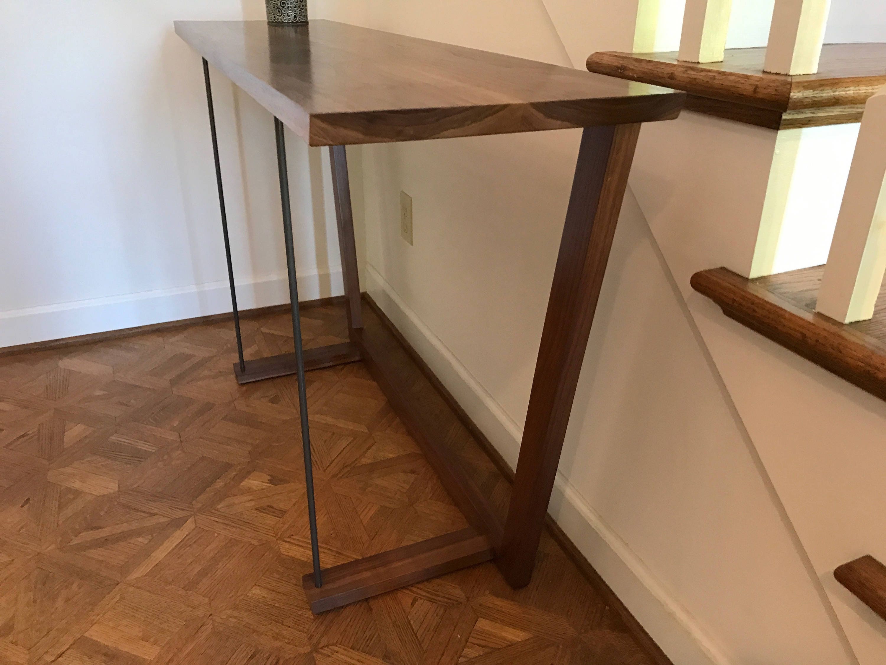 Walnut Console Entry Way Table - Etsy