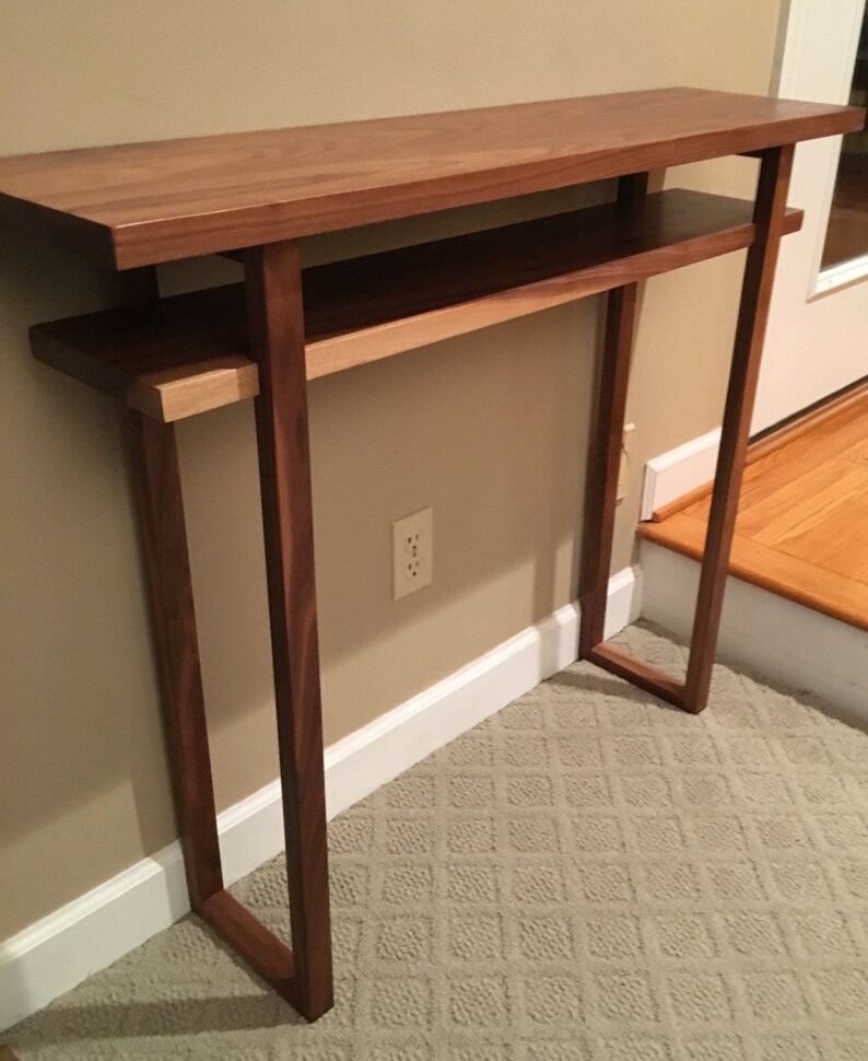 Walnut Console Entry Way Table - Etsy