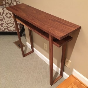 Walnut Console Entry Way Table - Etsy