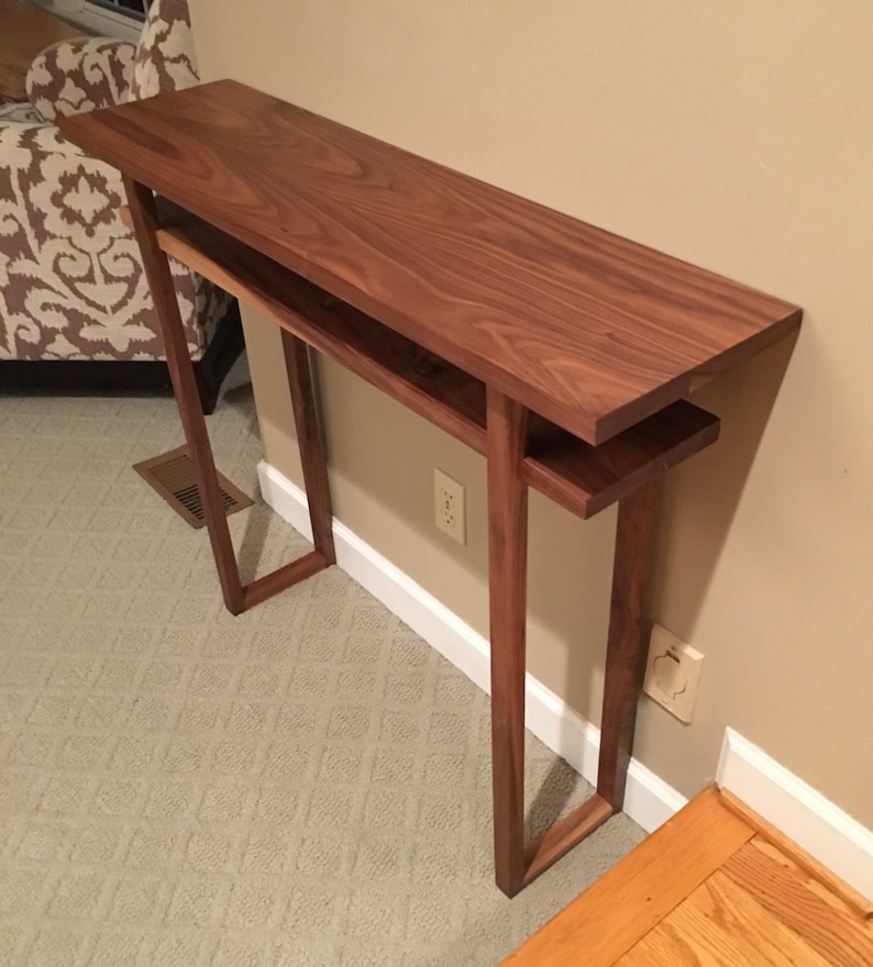 Walnut Console Entry Way Table - Etsy