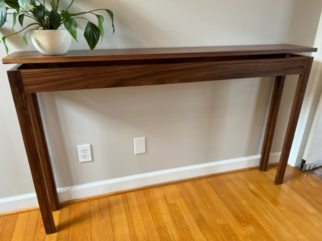 Walnut Console Floating Top Table, Entry, Sofa - Etsy