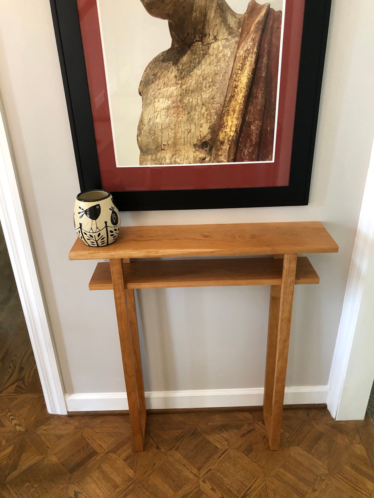Cherry Console Table Entry Way Small Areas - Etsy
