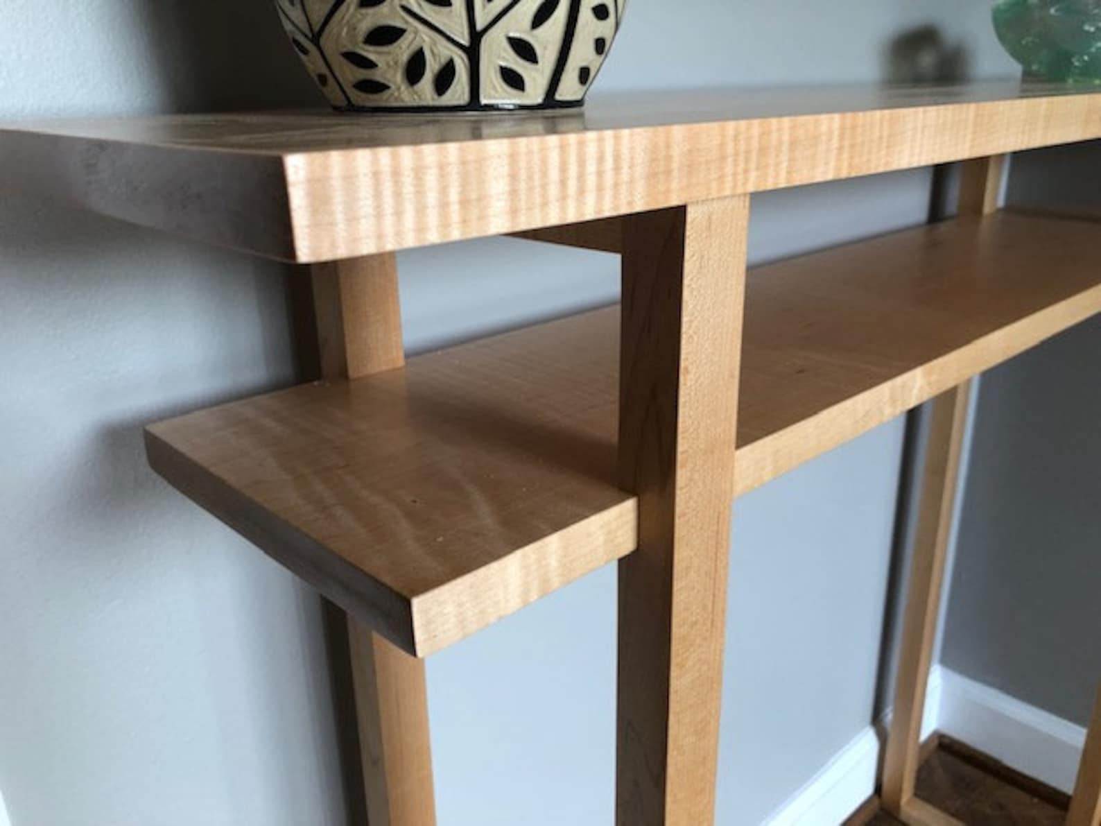 Maple Figured Console Entryway Table - Etsy