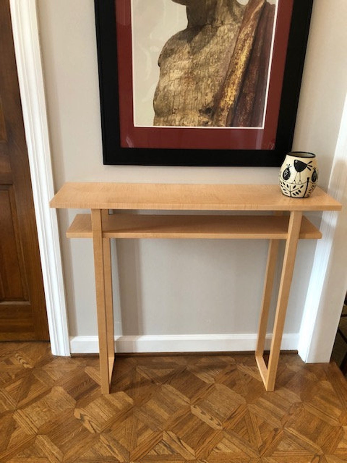 Maple Figured Console Entryway Table - Etsy