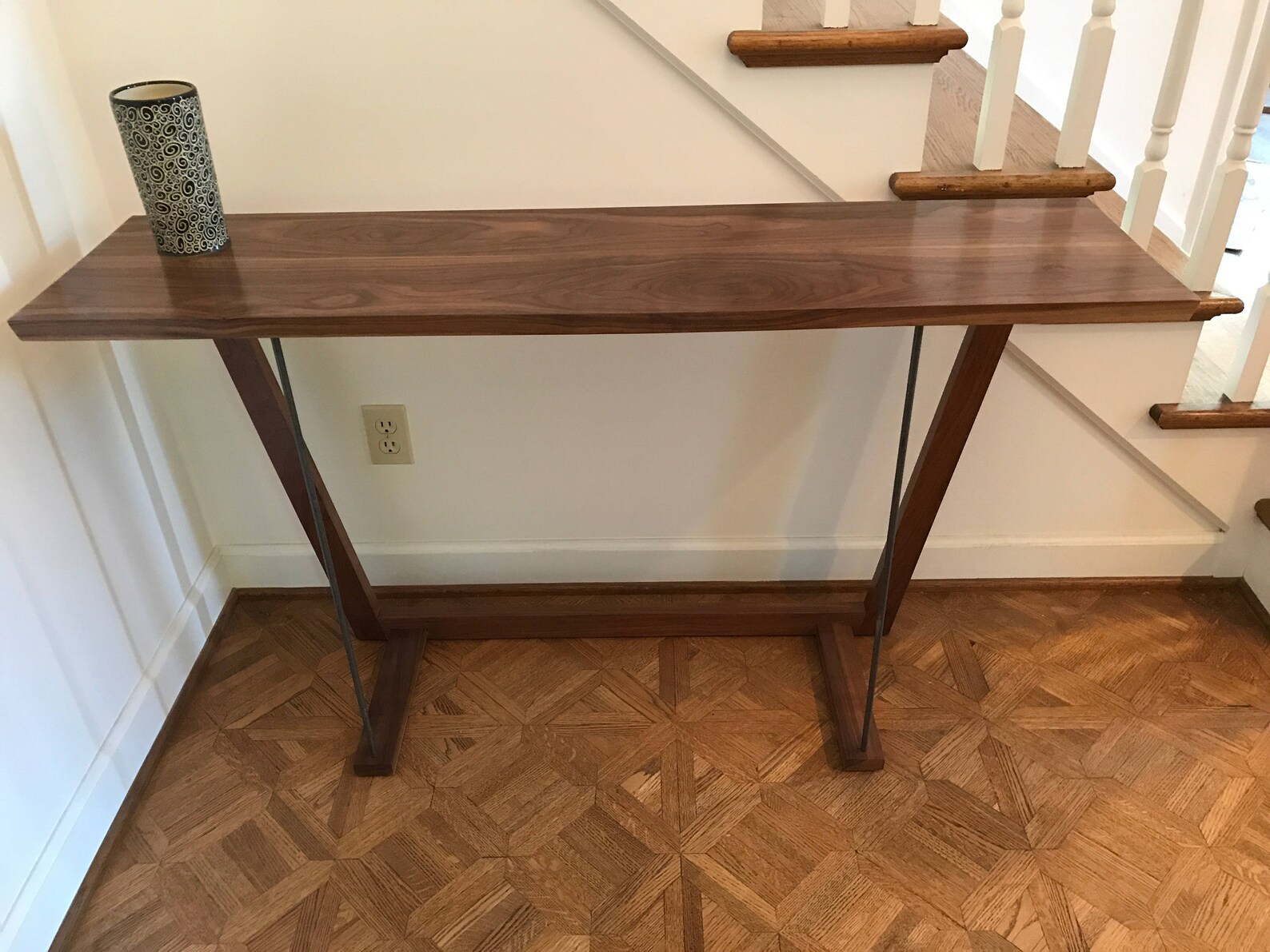 Walnut Console Entry Way Table - Etsy