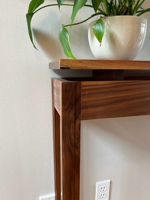 Walnut Console Floating Top Table, Entry, Sofa - Etsy
