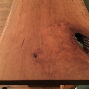 Live Edge Cherry Console Table, Entryway Table - Etsy
