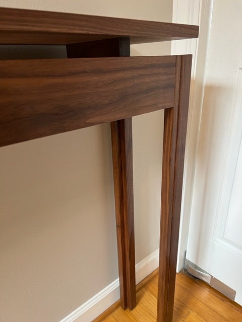 Walnut Console Floating Top Table, Entry, Sofa - Etsy