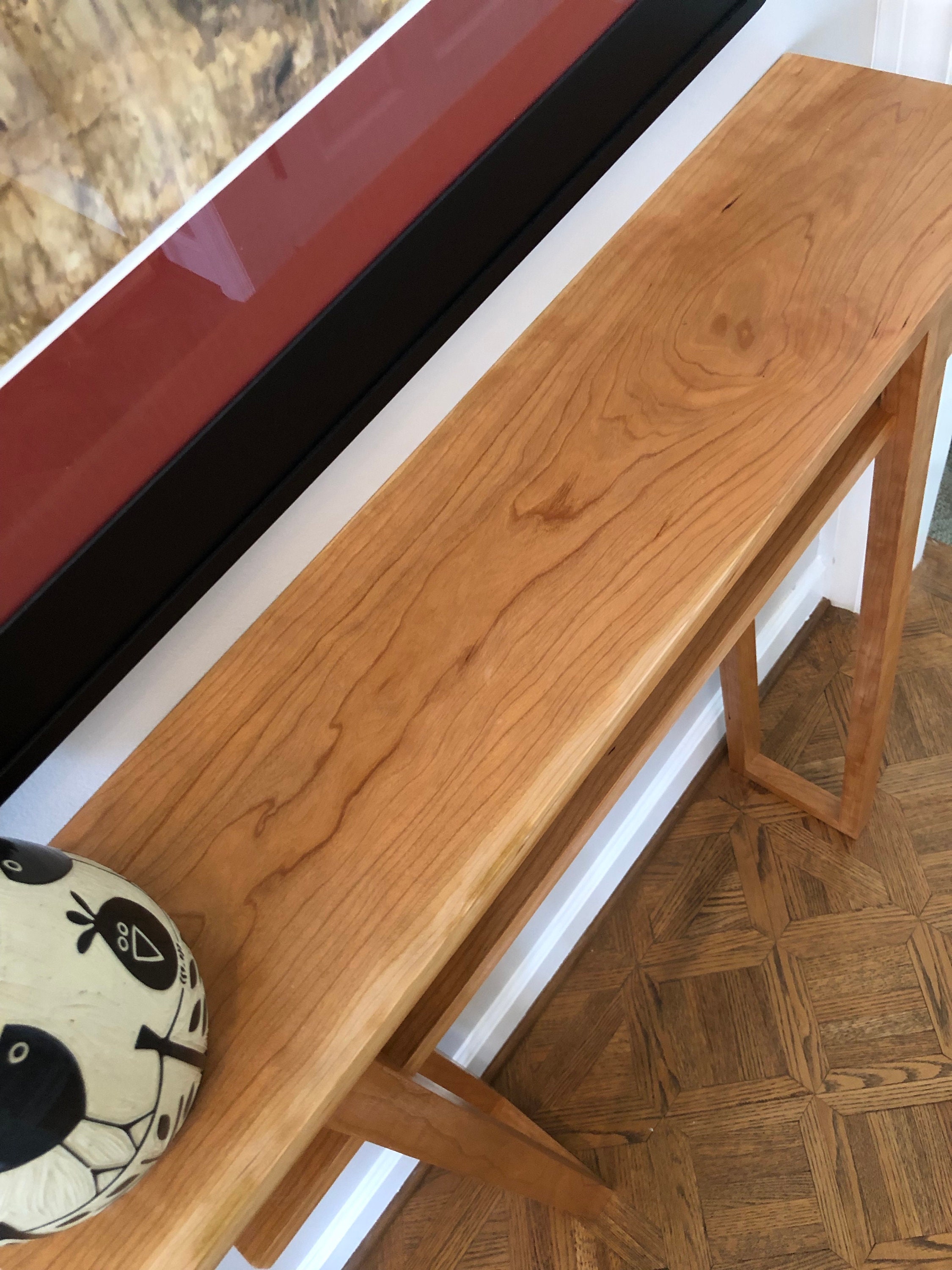 Cherry Console Table Entry Way Small Areas - Etsy