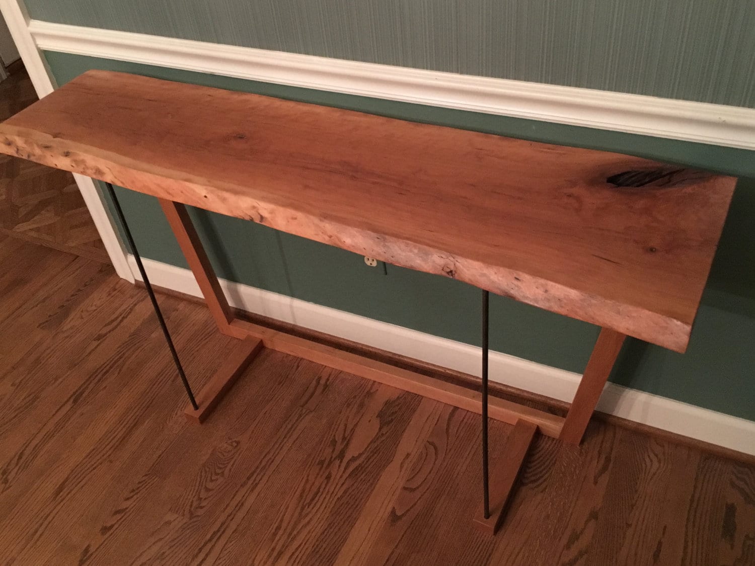 Live Edge Cherry Console Table, Entryway Table - Etsy