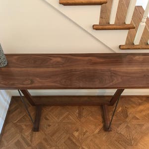Walnut Console Entry Way Table - Etsy