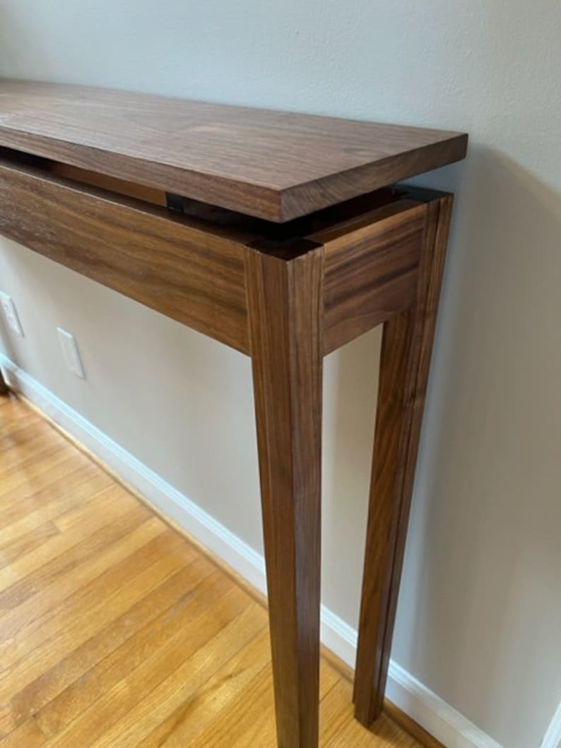 Walnut Console Floating Top Table, Entry, Sofa - Etsy