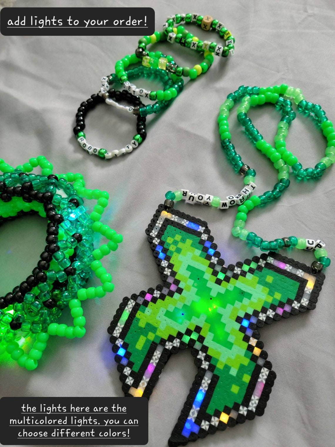 Excision X Headbanger Kandi Perler Necklace for EDM Music - Etsy