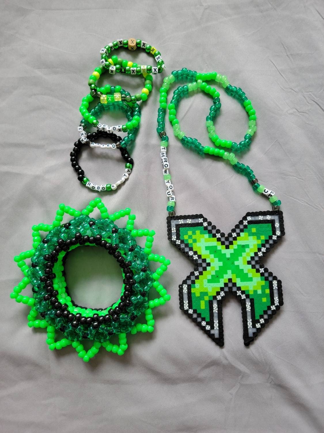 Excision X Headbanger Kandi Perler Necklace for EDM Music Festivals and ...