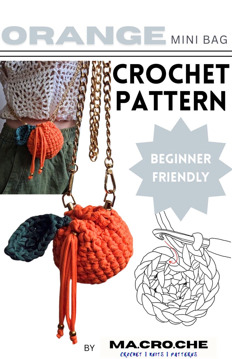 ORANGE Mini Bag Crochet Pattern - Etsy