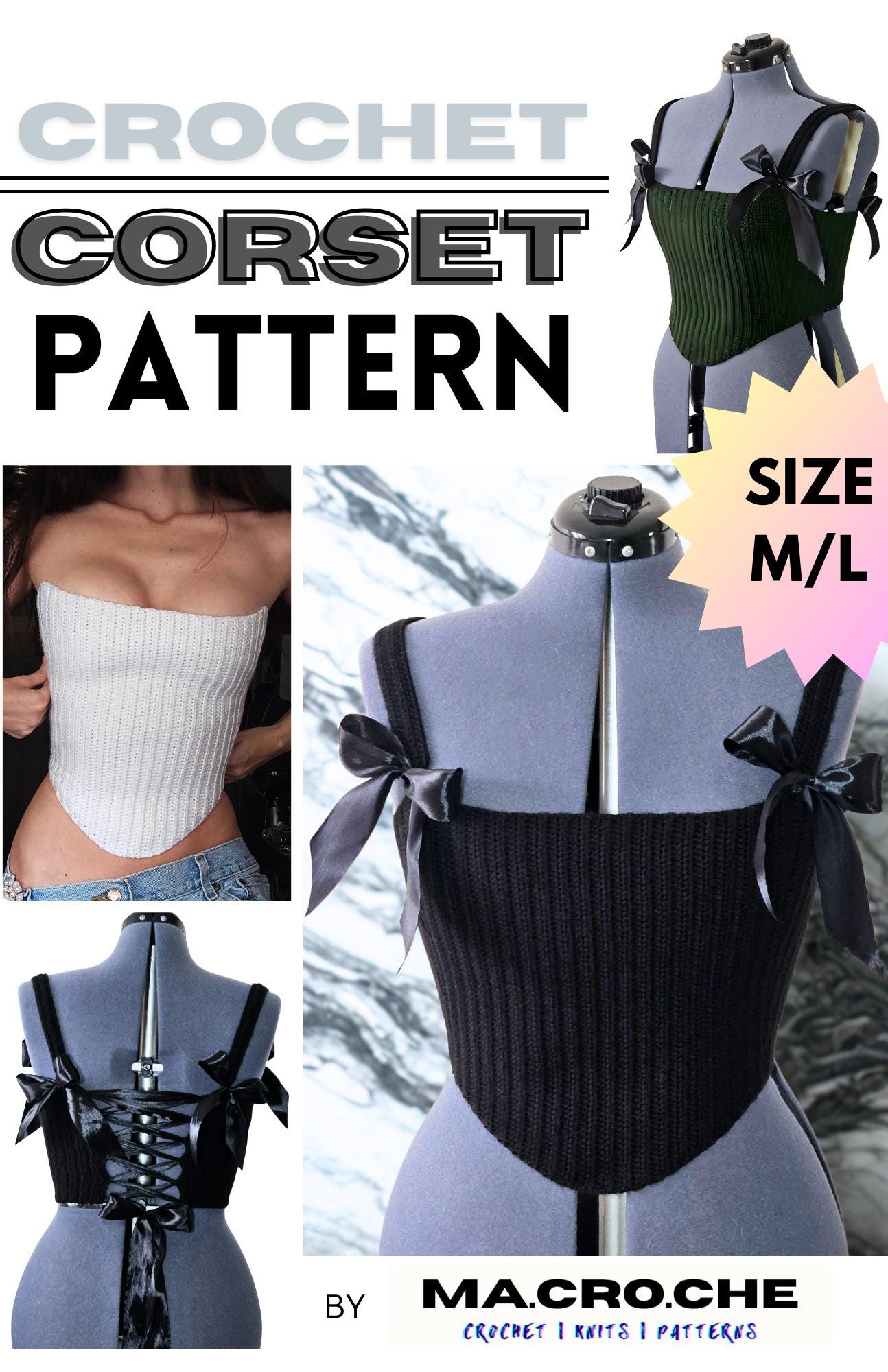 CROCHET CORSET Pattern (M/L) - Etsy