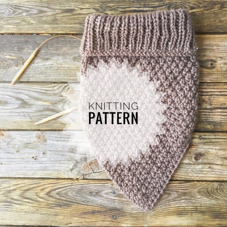 The Bridget Handkerchief Cowl in Moss Stitch KNITTING PATTERN || Super ...