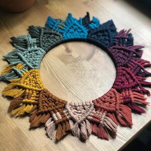 Macrame Rainbow Wreath Pattern PDF Digital File Macrame Pattern With ...