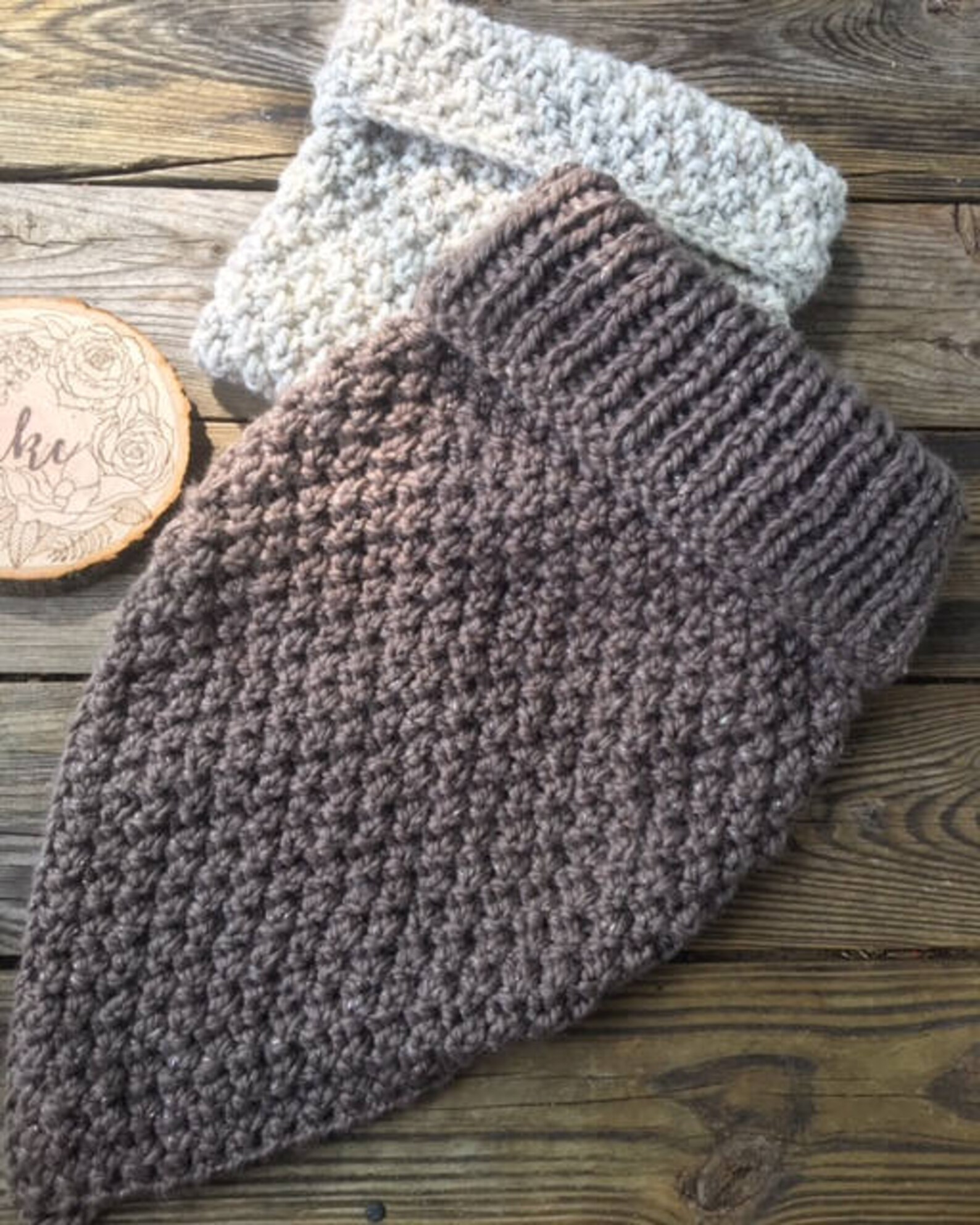 The Bridget Handkerchief Cowl in Moss Stitch KNITTING PATTERN | Etsy