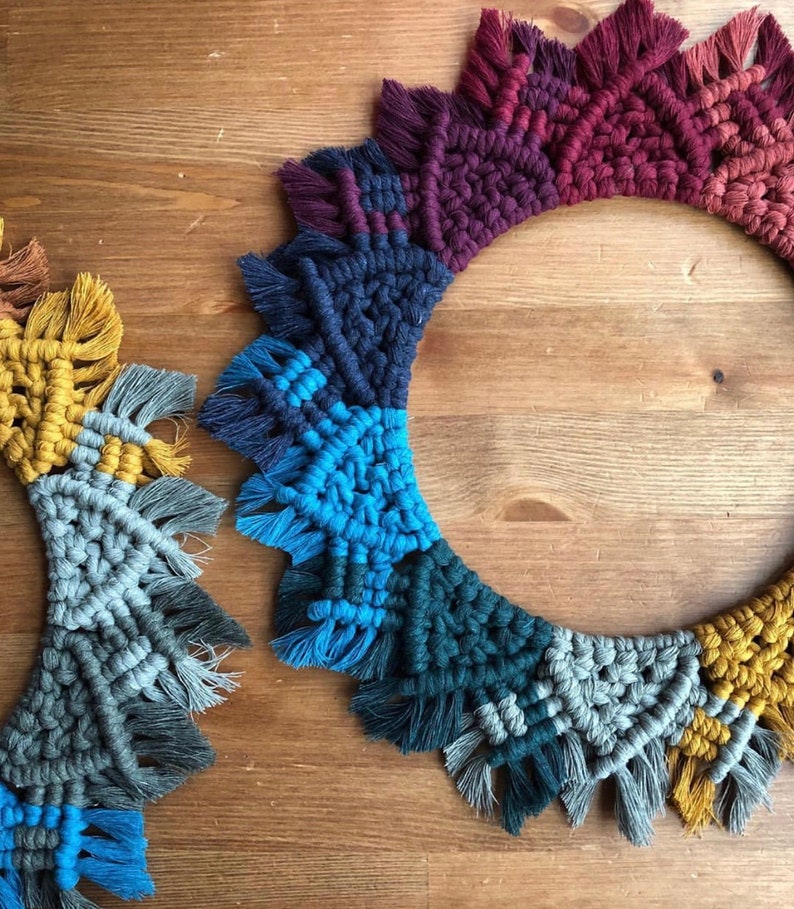 Macrame Rainbow Wreath Pattern PDF Digital File Macrame - Etsy