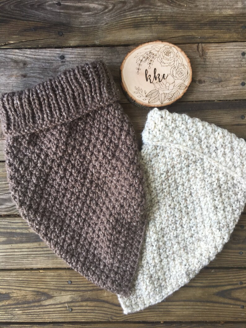 The Bridget Handkerchief Cowl in Moss Stitch KNITTING PATTERN - Etsy