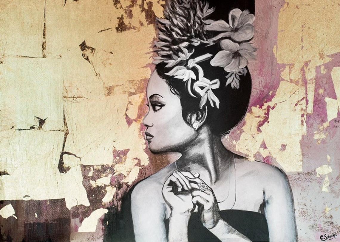 Painting Art Painting KIM Painting Gold Acrylic Also Available in ...