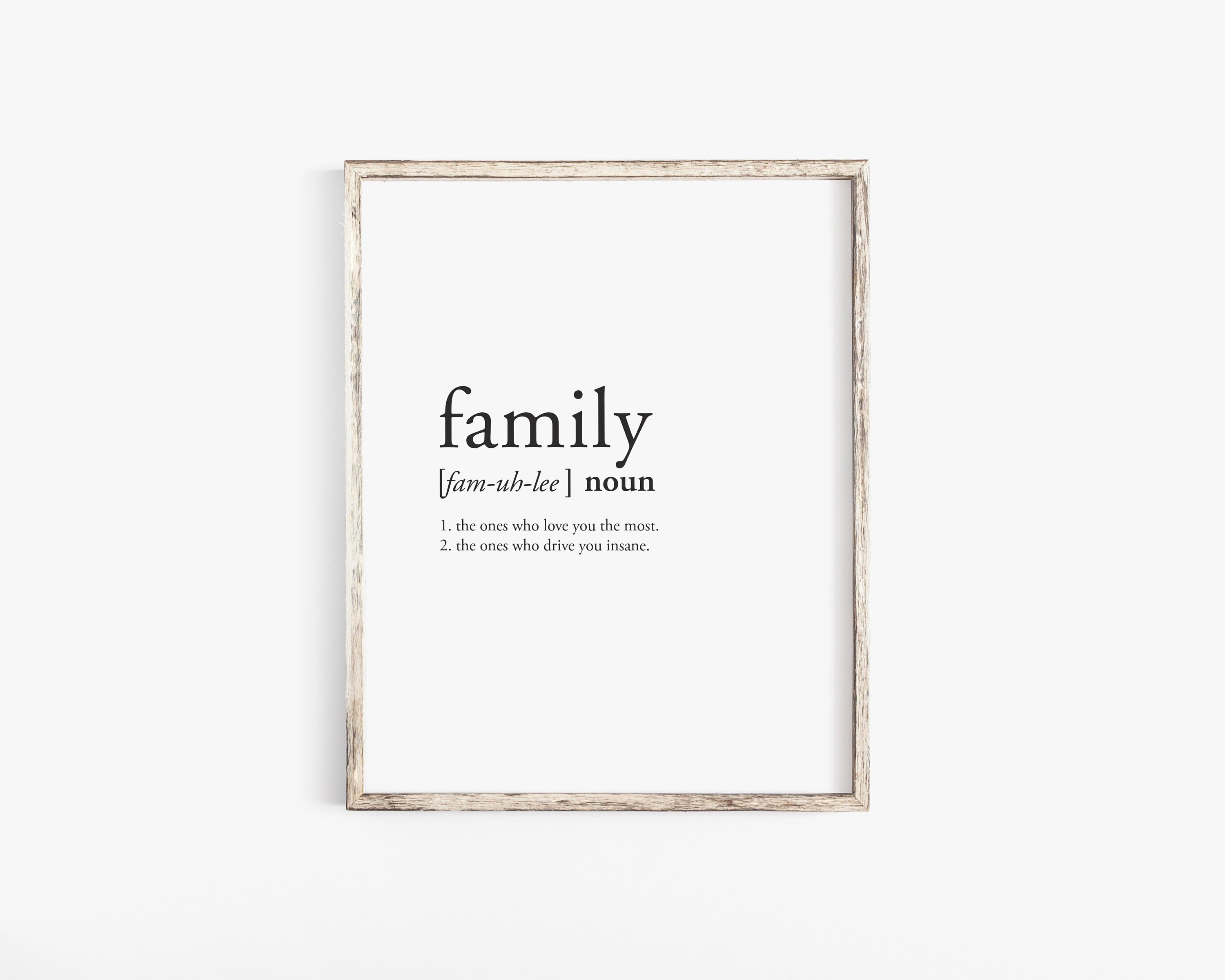 Family definition family print definition print funny | Etsy