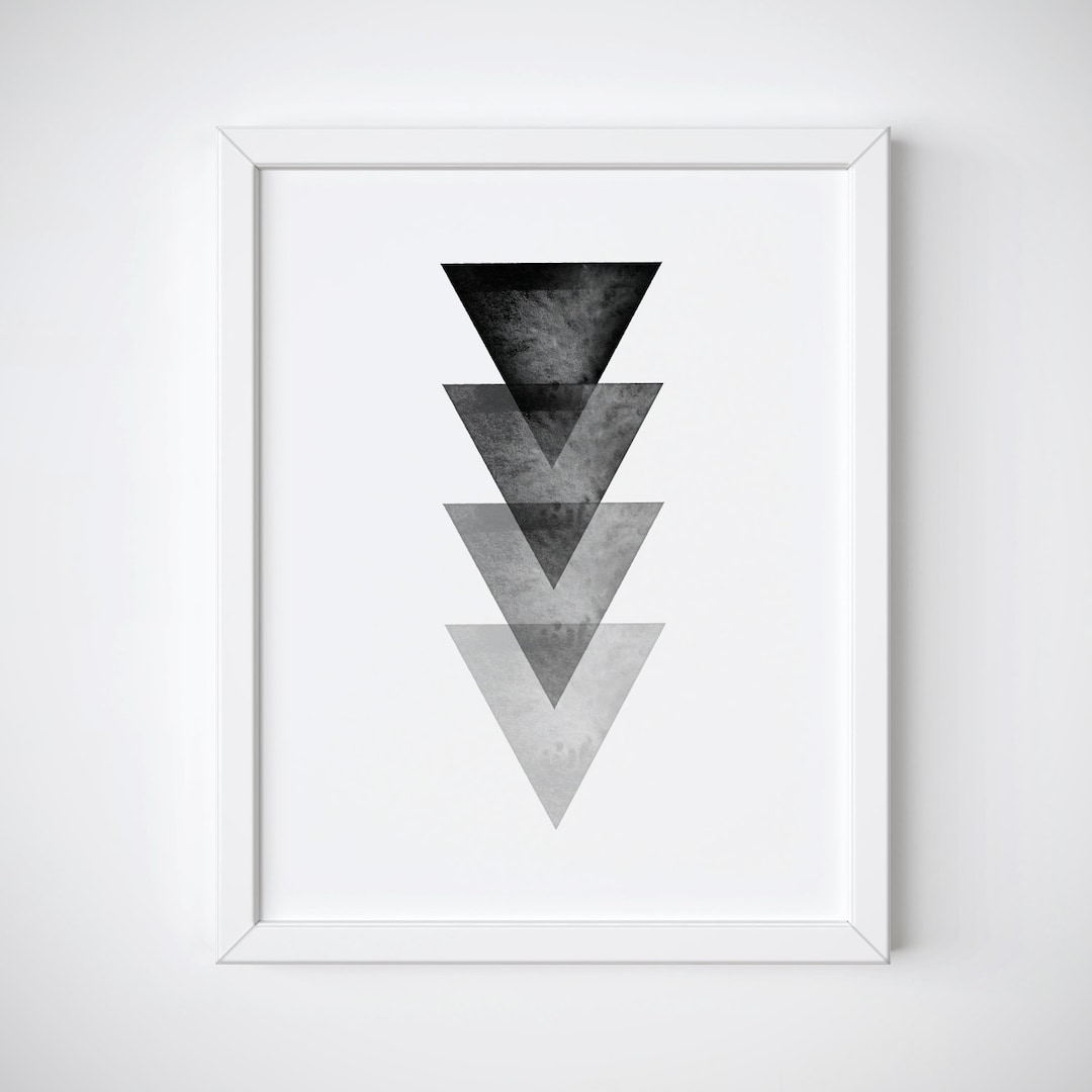Geometric Print, Triangle Art, Arrow Print, Geometric Art, Scandinavian ...