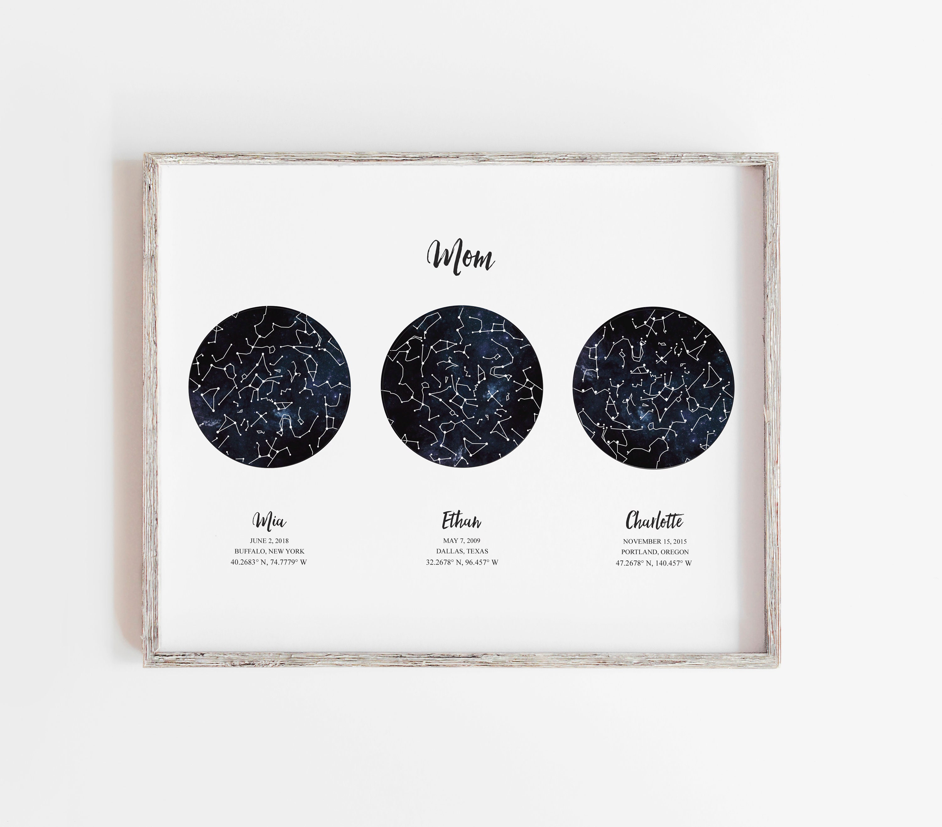 Star Map Constellation Trio 3 Star Map Print Star Map - Etsy