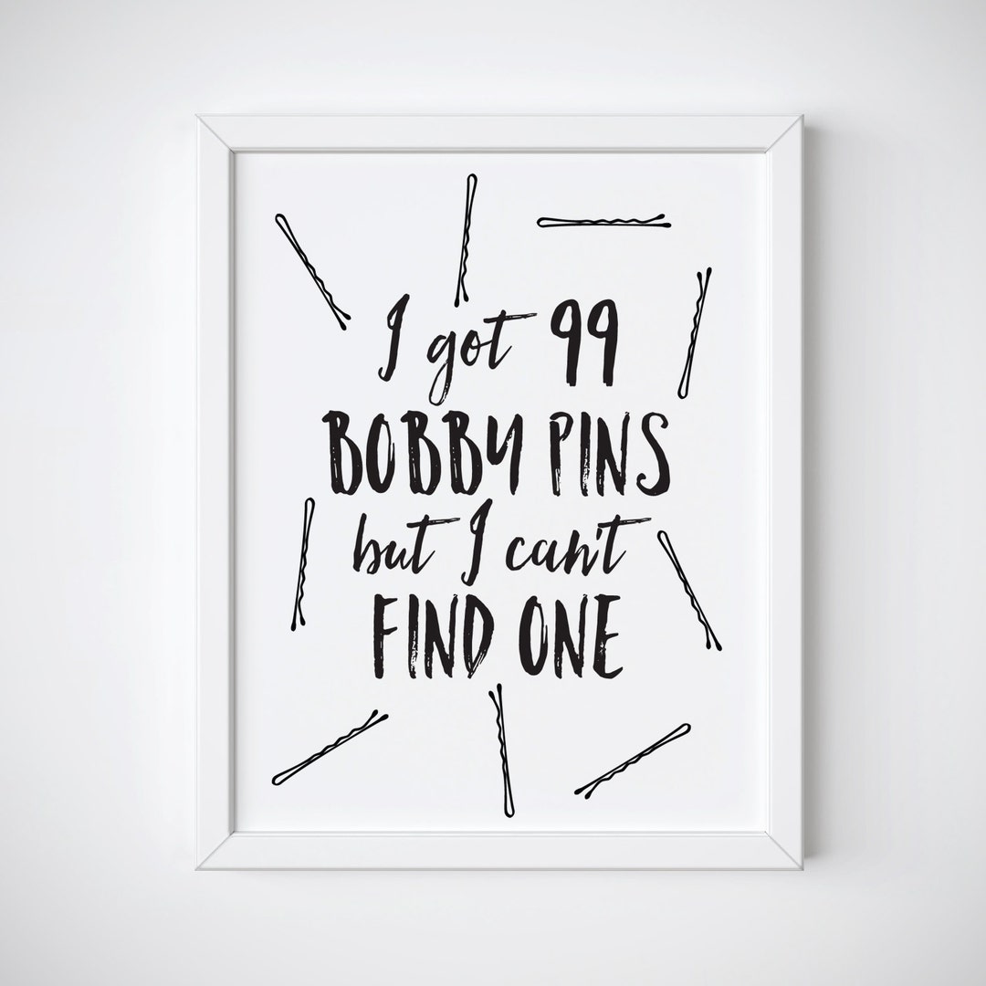 Makeup Art - Beauty Print - Bobby Pin - Salon Print - Makeup Print ...