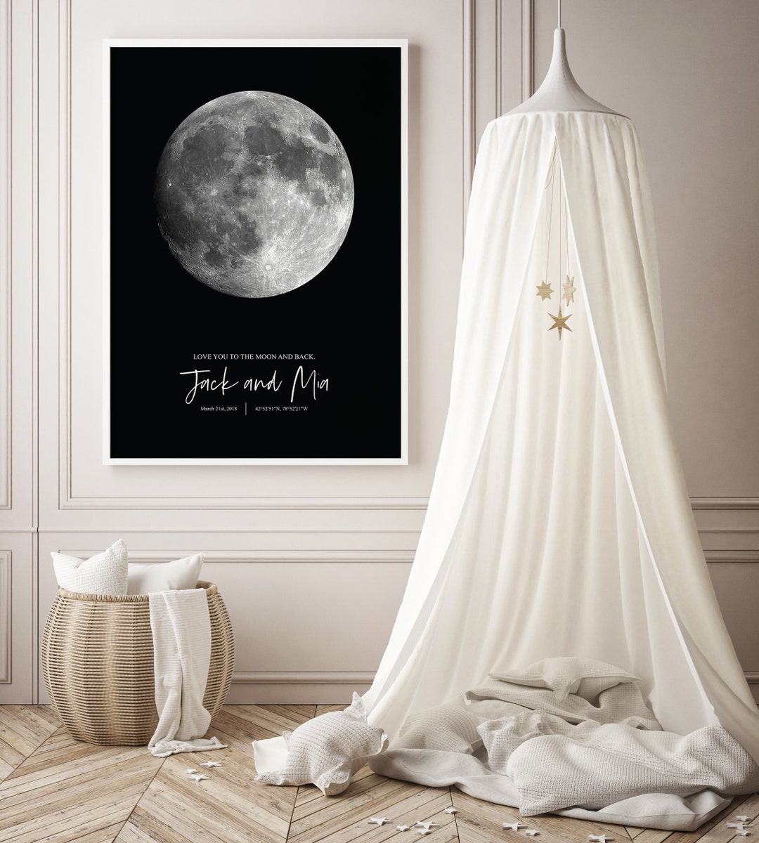 Moon Phase Print - Custom Moon Phase - Night Sky Print - Custom Moon ...