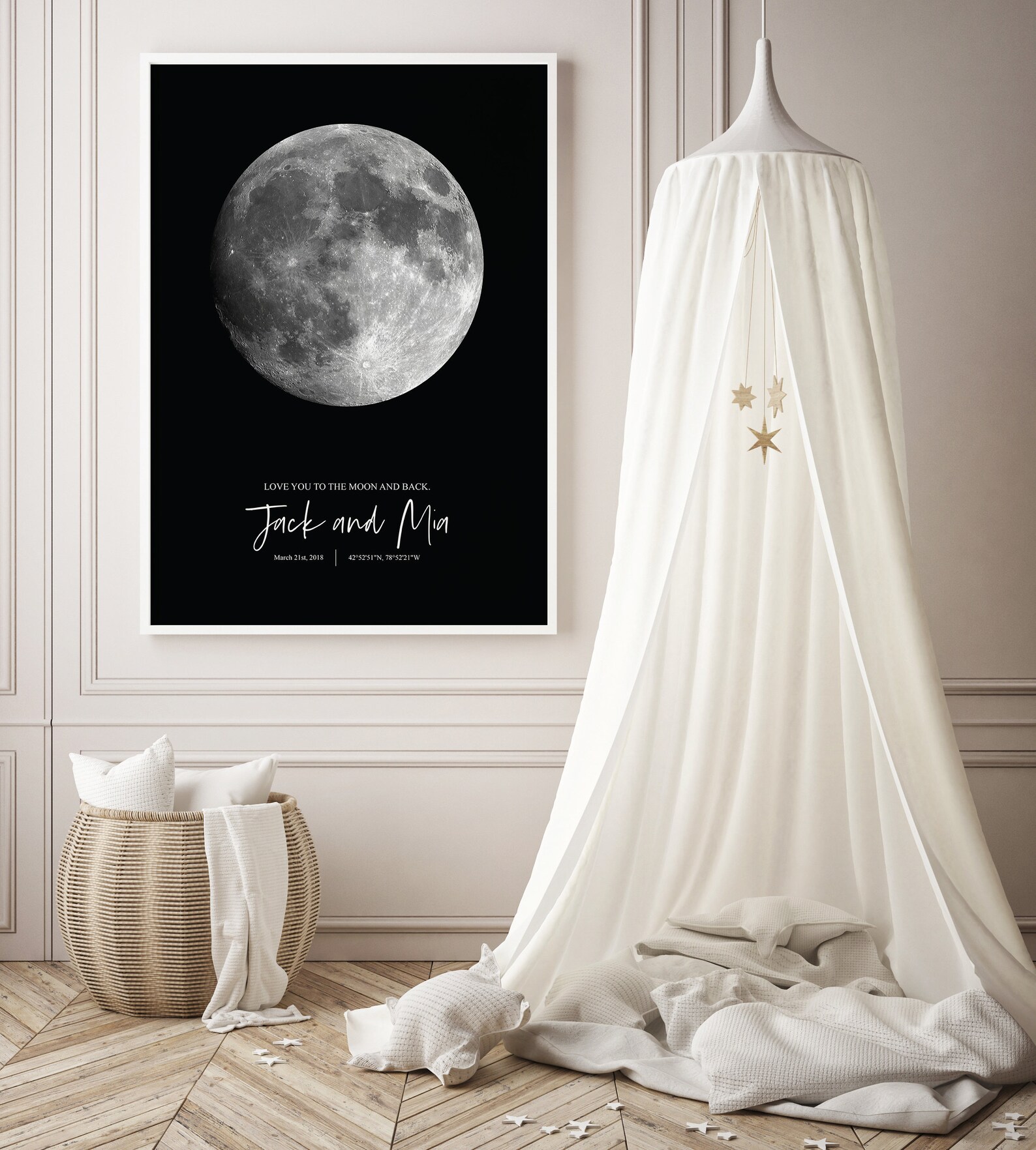 Moon Phase Print Custom Moon Phase Night Sky Print - Etsy