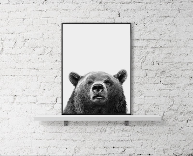 Bear Print - Bear Wall Art - Nursery Print - Bear Decor - Scandinavian ...