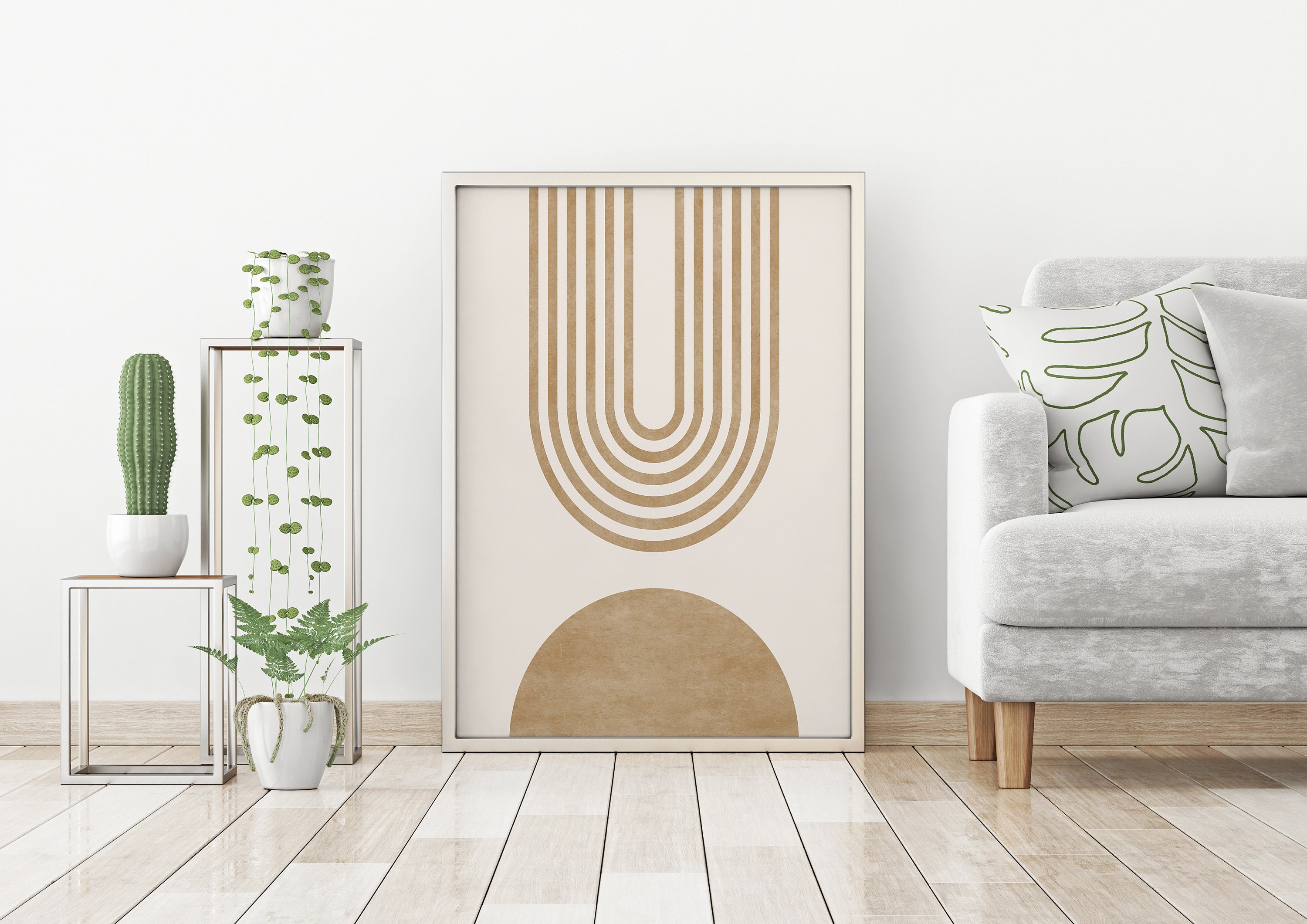 Boho Rainbow Print Geometric Wall Art Abstract Wall Art | Etsy