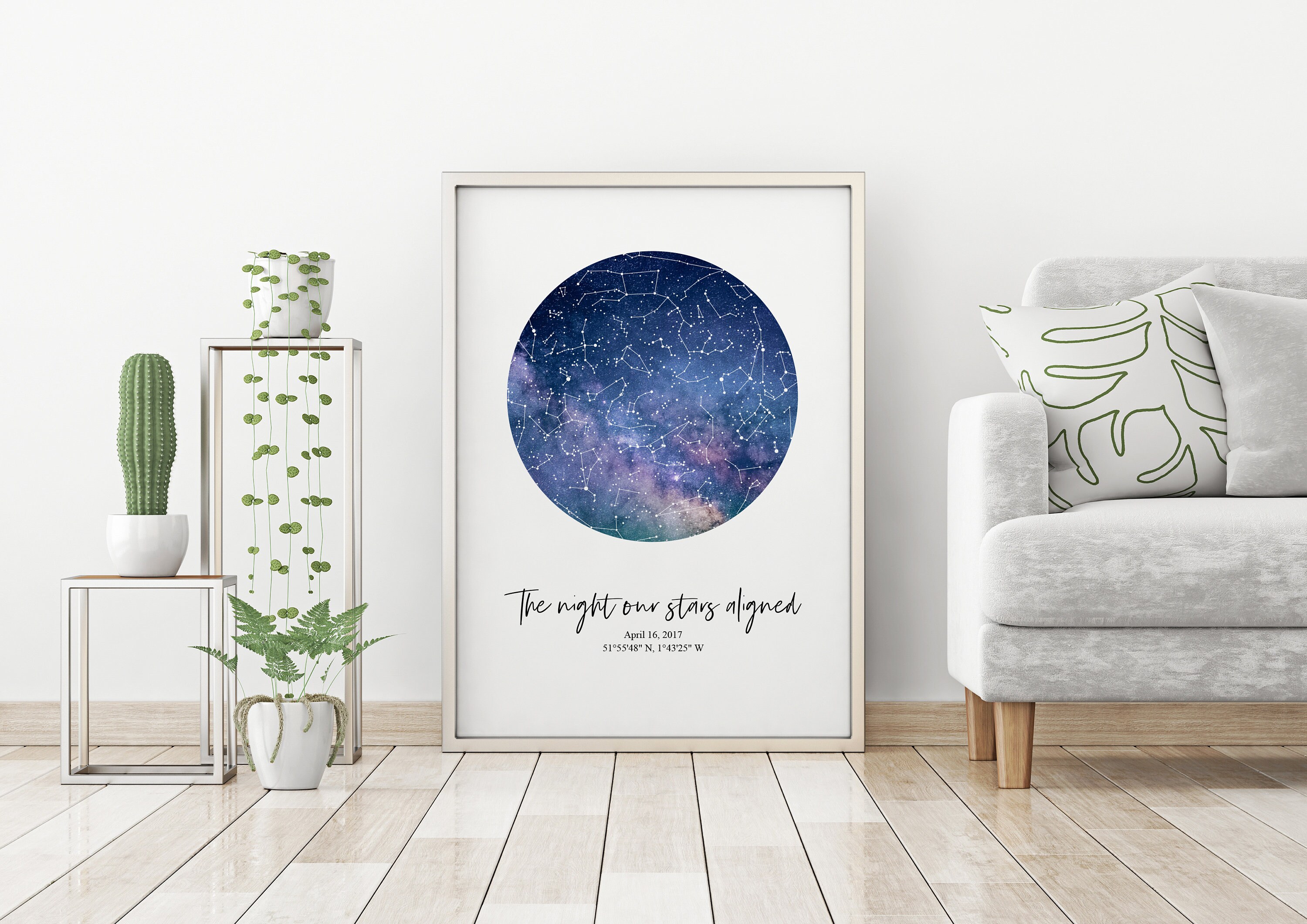 Custom Star Map Night Sky Print Star Map Constellation - Etsy