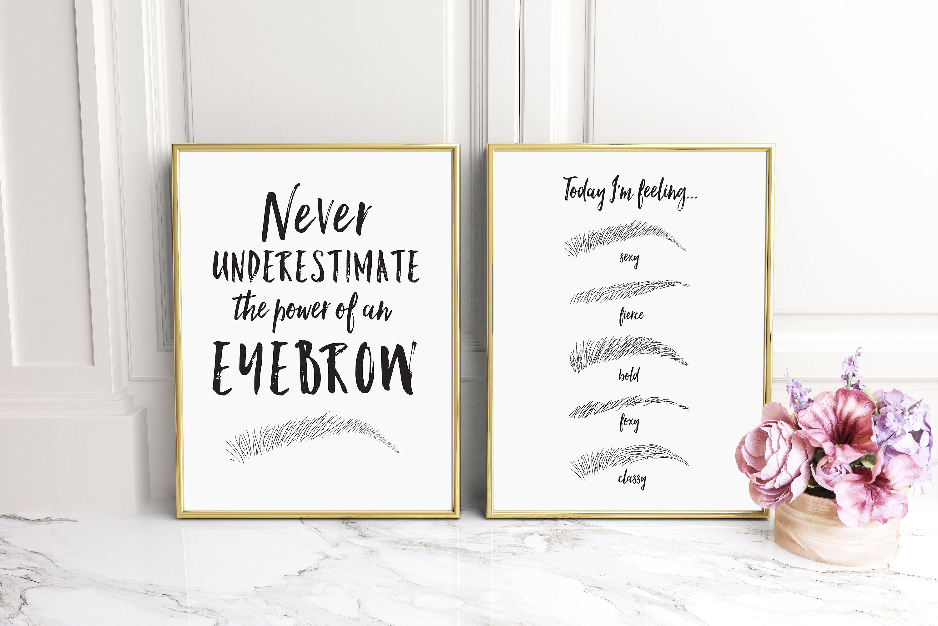 Makeup Decor Makeup Wall Art Makeup Eyebrow Eyebrow - Etsy