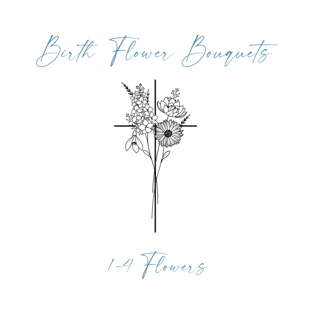 Custom Birth Flower Tattoo Design - Birth Flower Tattoo - Fine Line ...
