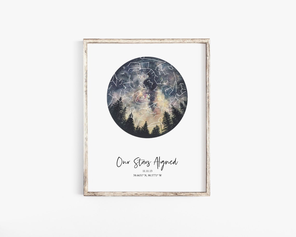 Star Map - Night Sky Digital Print - Constellation Map - Night Sky ...