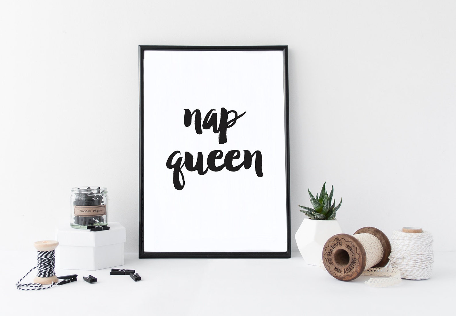 Motivational Quotes Motivational Decor Nap Queen Print | Etsy