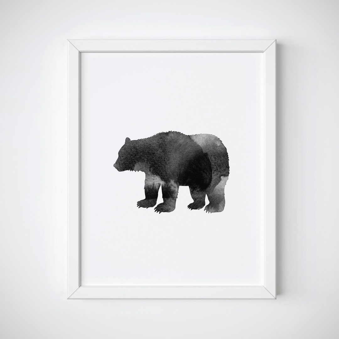 Bear Print - Bear Art - Bear Wall Art - Bear - Nursery Print - Bear ...
